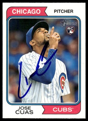 2023 Topps Heritage Baseball Jose Cuas Chicago Cubs #553 Signed | eBay
