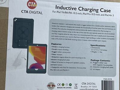 iPad Wireless Induction Charger Case Splash And Shock Proof Hand strap ...