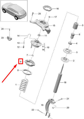 PORSCHE MACAN 95B Shock Absorber Insert 95B.411.178 95B411178 NEW ...