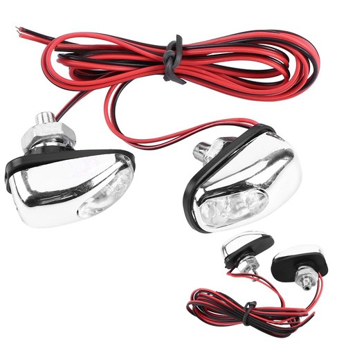 New Pair Of Car LED Light Wiper Hood Windshield Water Spray Nozzle ...
