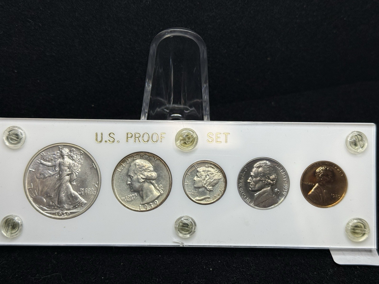 1939 US Mint Silver PROOF Set White Capital Holder | eBay