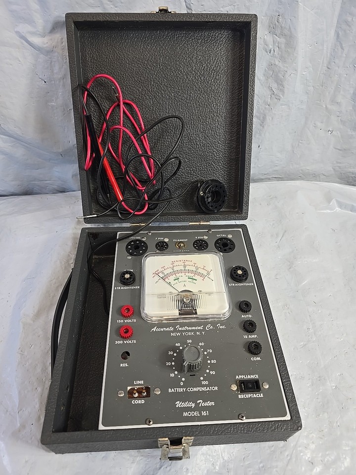 1960 Accurate Instrument Co. Vtg Utility Tube Filament Tester Model 161 ...