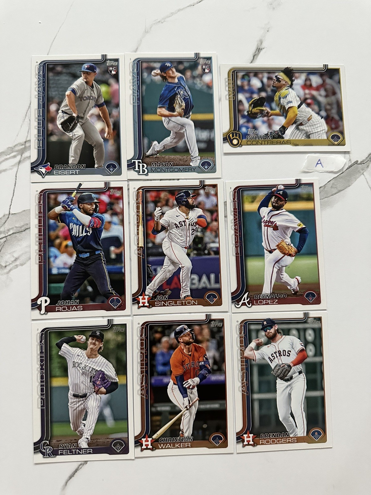 (9) 2025 Topps SERIES 2 NEW Baseball Lot Brandon Eisert RC Mason ...