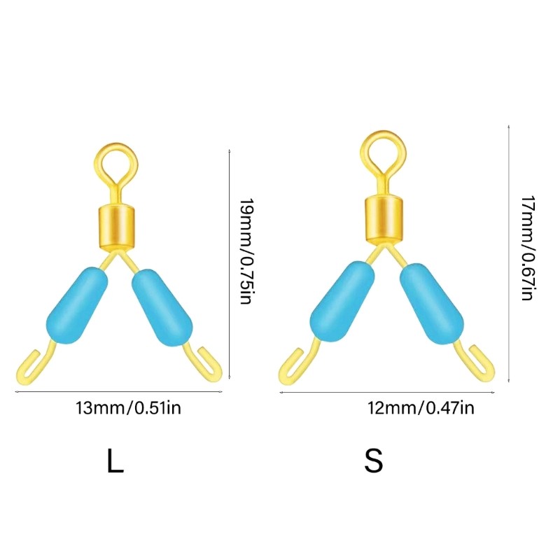 50Pcs Quick Splitters Fishing Line Stop Portable Silicone Fork Sub Line ...