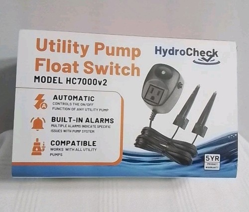 Hc7000v2 HydroCheck Utility Pump Float Switch Automatic On Off Built In ...
