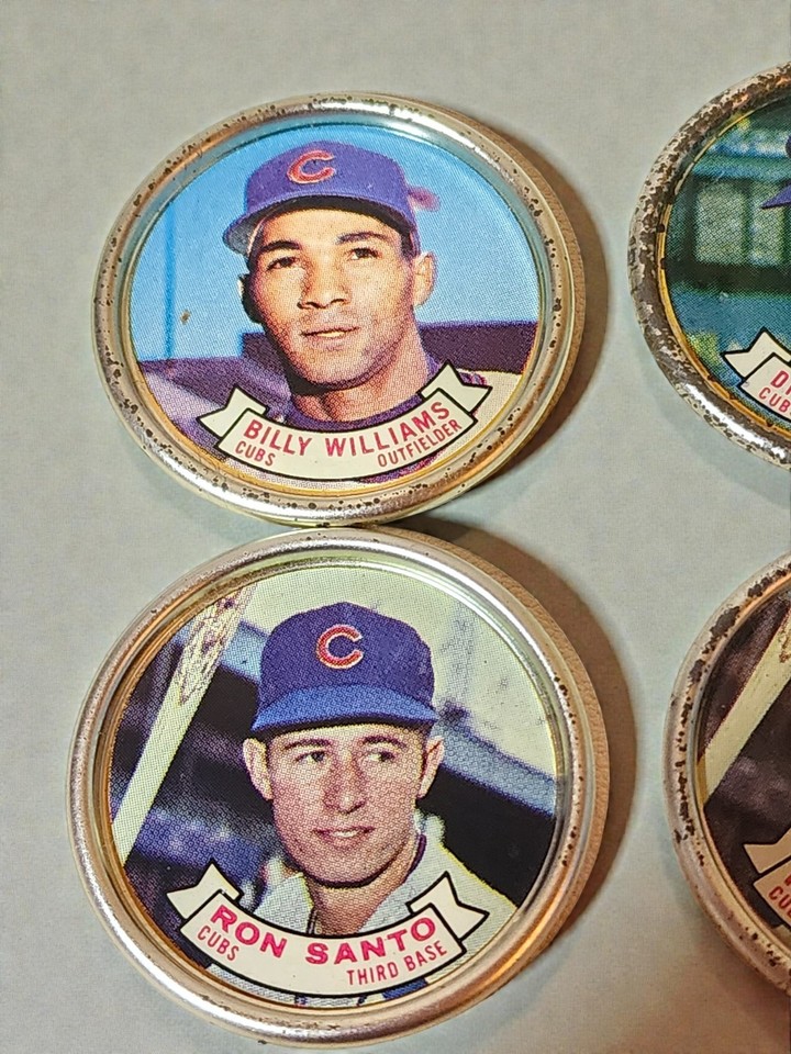 Vintage 1964 Topps Baseball Coins Chicago Cubs Lot (6) Lou Brock Ron ...