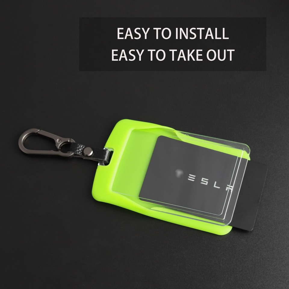 TANDRIVE 2pc Silicone Key Case Tesla Model 3/Y Cybertruck Rivian Card ...