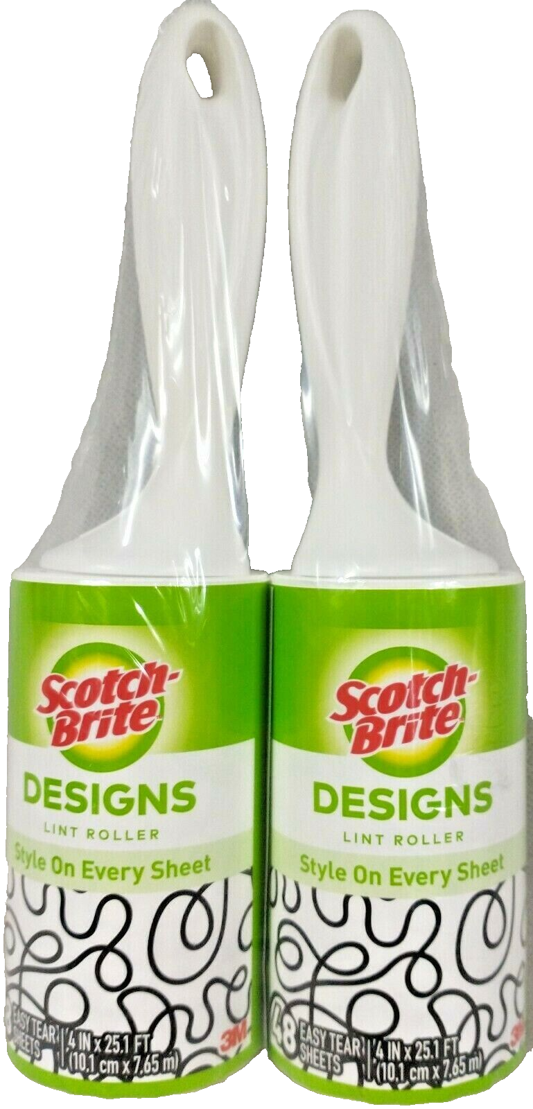 2 Pack Lint Roller Scotch-Brite Designs Pet Hair 48 Sheets Each | eBay
