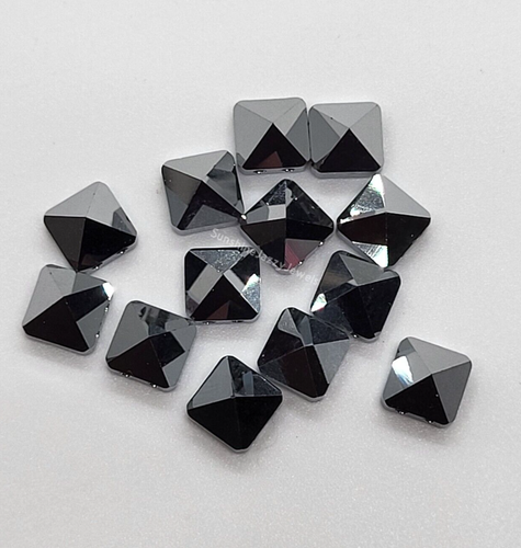 6pc Swarovski Crystal Silver Night 7.5mm Square Spike 5061 Beads; Two ...