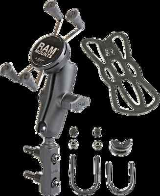 Ram Mount Black Motorcycle 1/2" 1 1/4" Handlebar Phone Cradle Mount Kit ...