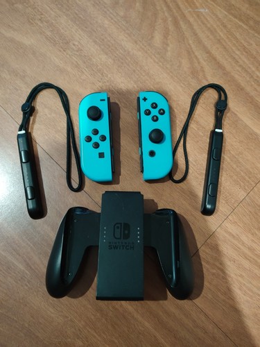 Nintendo switch joy con controllers neon blue 🌊 | eBay Australia