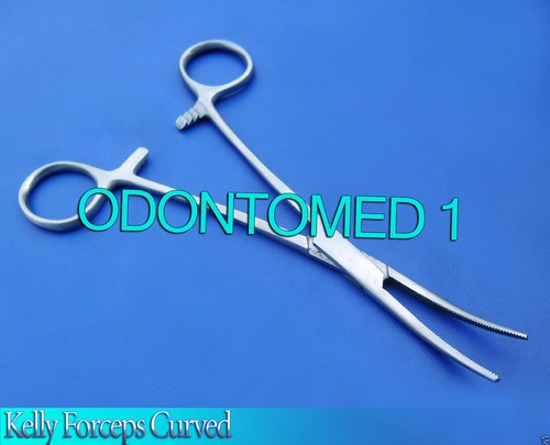 Surgical Kelly Locking Clamp Forceps Curved Artery Tooth Forceps ...