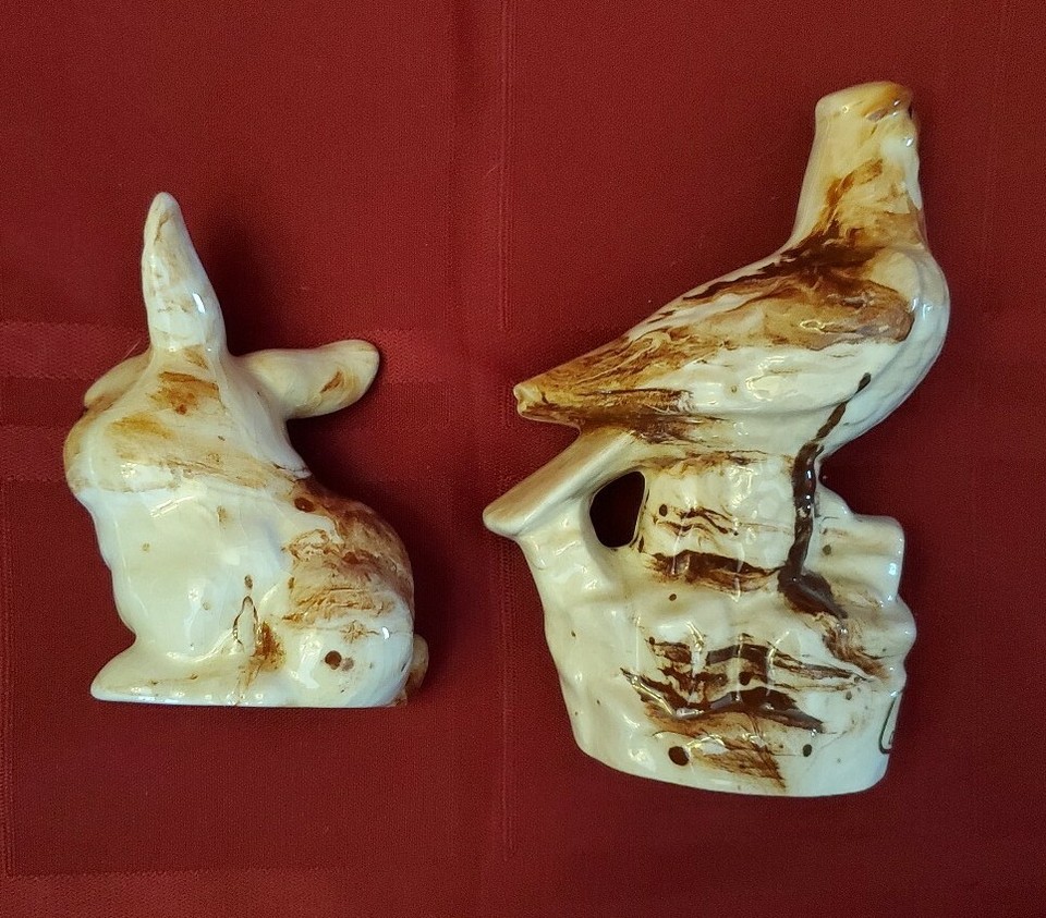 Vintage Alaskan Sitka Clay Perched Eagle and Rabbit Figurines LAC | eBay