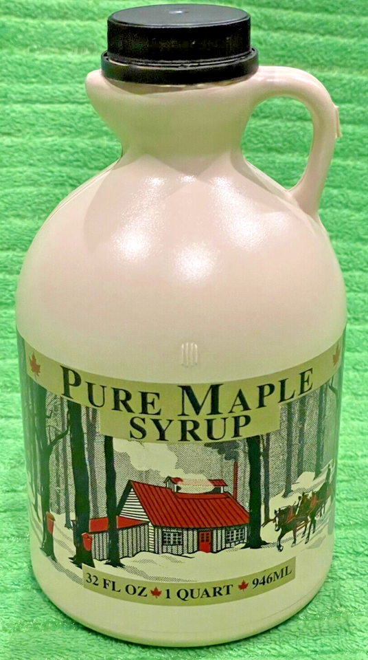 CASE OF 12 Empty Plastic Maple Syrup Quart Jugs -NEW- with tamper ...