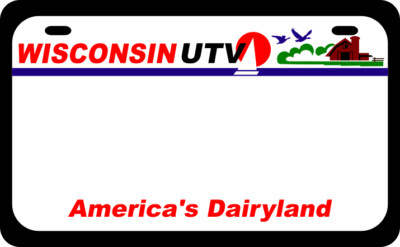 Wisconsin UTV license Plate, WI UTV Made with Aluminum plate NOT ...