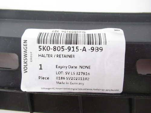 Genuine OEM VW 5K0-805-915-A-9B9 Bumper Cover Spacer Panel 20120 Cover ...