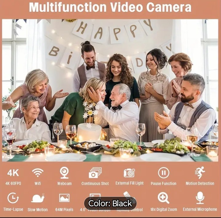 UHD 4K Video Camera with 18x Digital Zoom and 64MP Digital Recorder | eBay