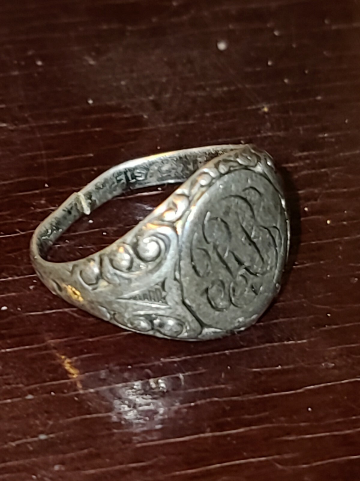 1700s-1800s silver mens ring - Gem