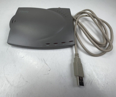 US Robotics 56K Rare Vintage External Data Fax Modem with USB Cable USR ...