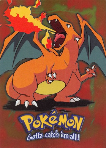 Charizard E6 of 12 - BLUE LOGO SILVER HOLO - SERIES 1 - TOPPS POKEMON ...