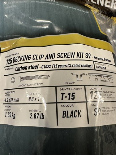 Hulk Hidden Clip Deck Fastener With Screw~ Lot of 125 FASTENERS | eBay