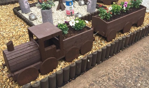 Handmade Wooden Train Planter 30”16”9”. Built To Last.(Price Is For ...