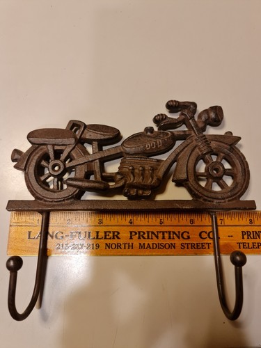 VTG GSM Cast Iron Motorcycle Coat Rack Biker Rockabilly Country ...