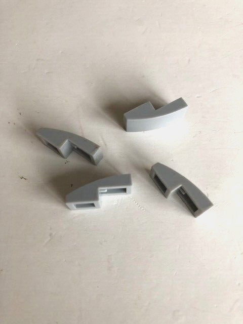 LEGO Parts: Sloped Curved Top Bow Tiles, 1x2, Lt Bluish Gray, #11477 ...