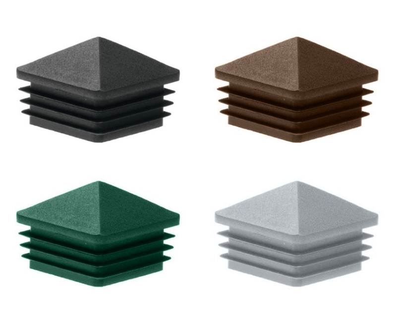 10x Post Caps Pyramid 25x25 mm Square Brown Cap Plastic Lid | eBay