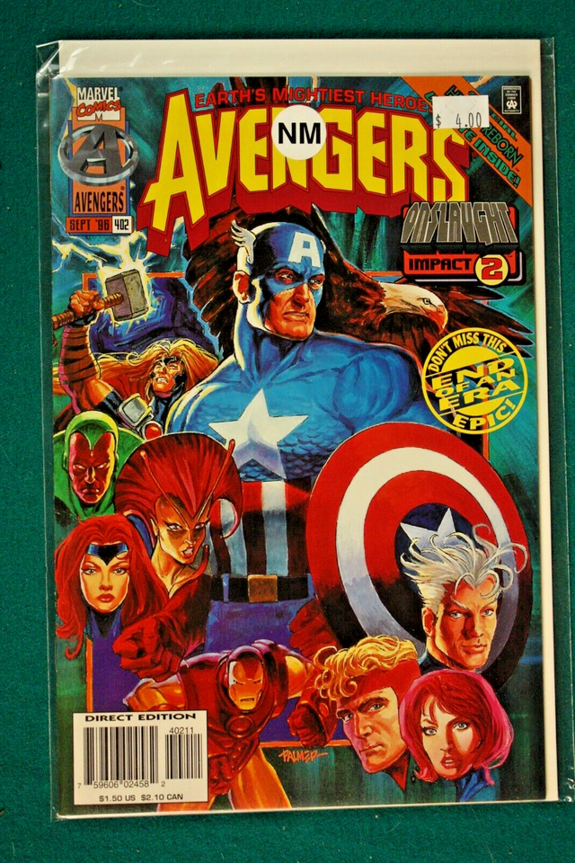 Avengers #401, 402 (Final Issue) - Captain America - Onslaught - NM ...
