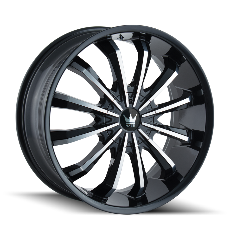 Set 4 22" Mazzi Fusion 22x9.5 Black Machined 6x135 6x5.5 Wheels 30mm ...
