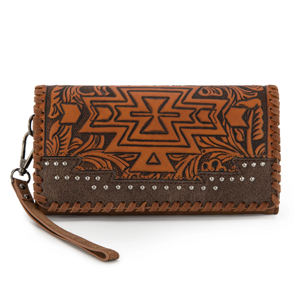 Montana West Tooled Aztec Collection Wallet | eBay