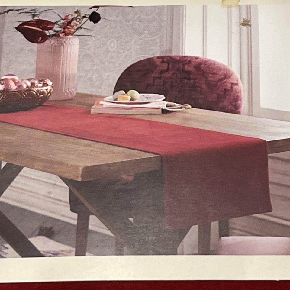 Opal House Red Velvet Table Runner 14” X 72” Christmas Holiday New ...