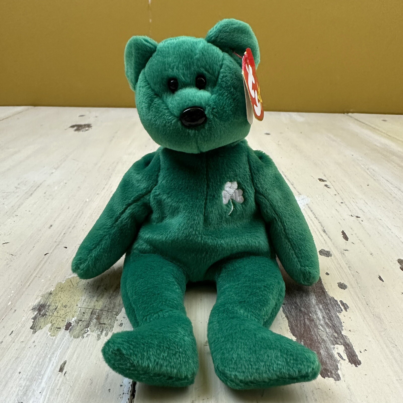 ERIN - Vtg 1997 Ty Irish Ireland St Patrick’s Day Clover Beanie Baby w ...