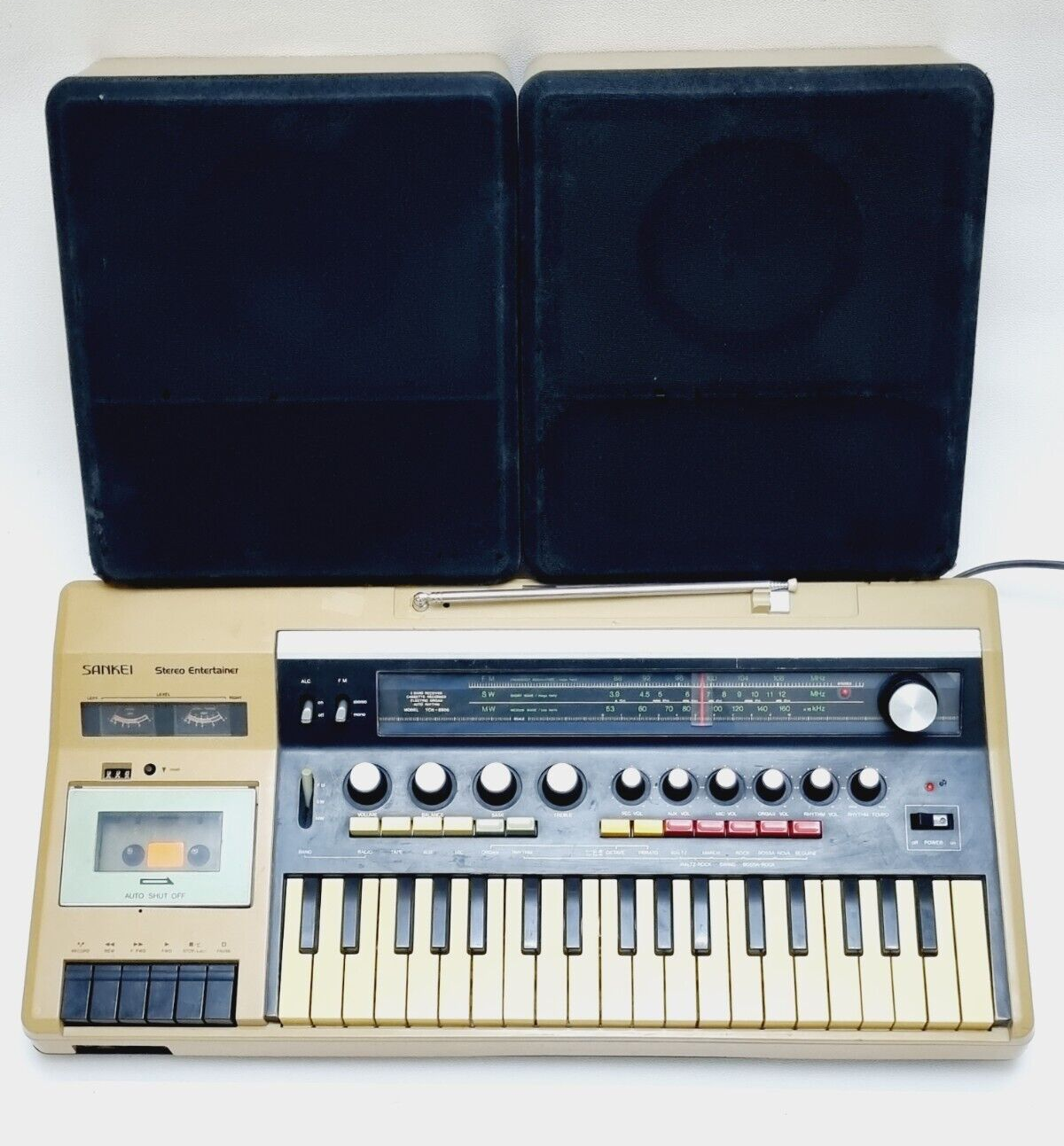 SANKEI TCH-8800H 3 BAND RECEIVER, CASSETTE RECORDER, ELECTRIC ORGAN ...
