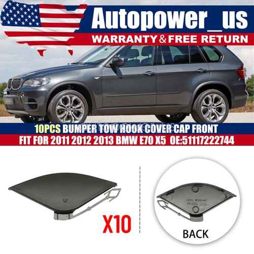 10X Bumper Tow Hook Cover Cap Front Fit For 2011-2013 BMW E70 X5 ...