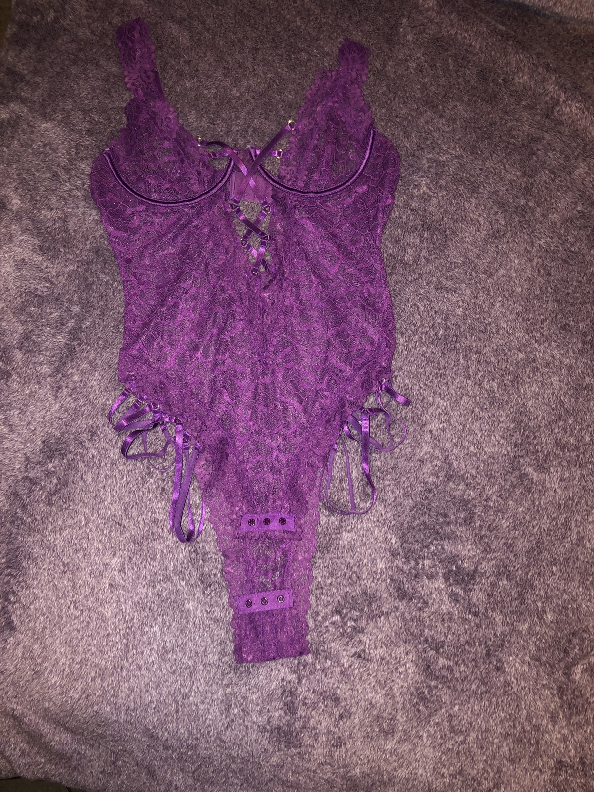 Frederick’s Of Hollywood Lana Lucia Lace Teddy Linger… - Gem