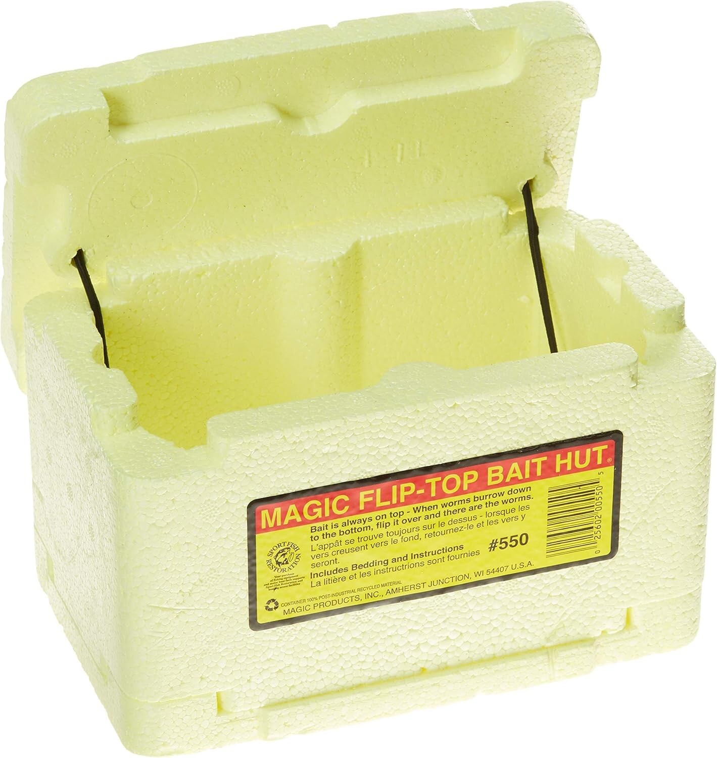 Fishing Worm Bait Boxes, Lot of 6 boxes w/worm bedding Dual Top Magic ...