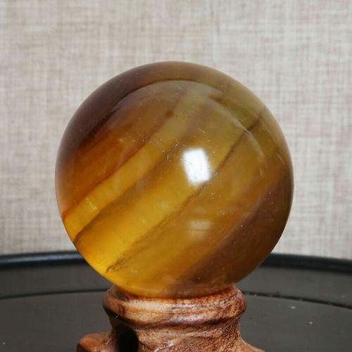 50mm-200g NATURAL YELLOW Fluorite quartz crystal sphere ball healing | eBay