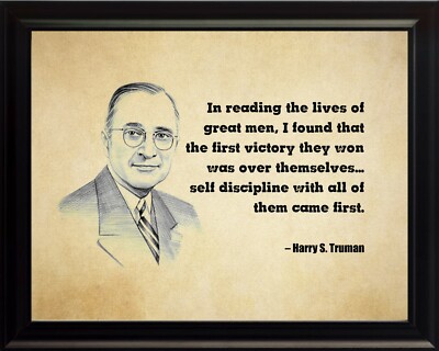 Harry S Truman In Reading The Poster Print Picture or Framed Wall Art ...