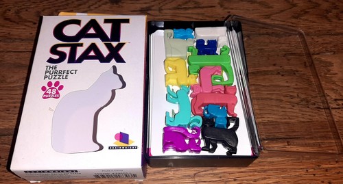 2015 Cat Stax The Purrfect Puzzle or Game 48 different puzzles to play ...