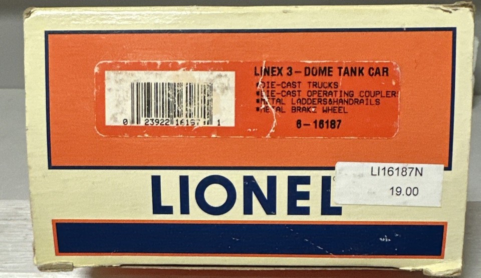 Lionel 6-16187 O Gauge Linex Three Dome Tank Car LN/Box | eBay