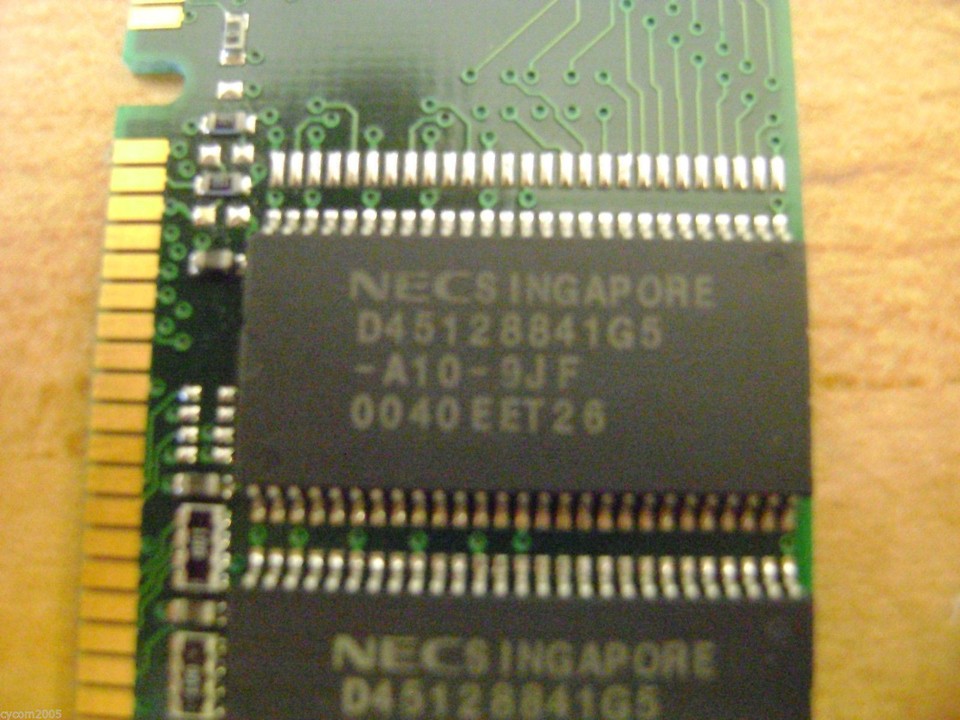 NEC 128 MB, SDR DIMM, F SDRAM D45128841G5-A10-9JE from Compaq Presario ...