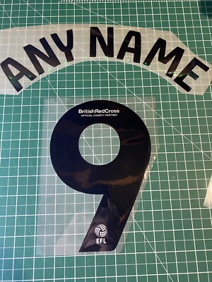 Custom EFL Championship 22/24 Black nameset football shirt print adults ...