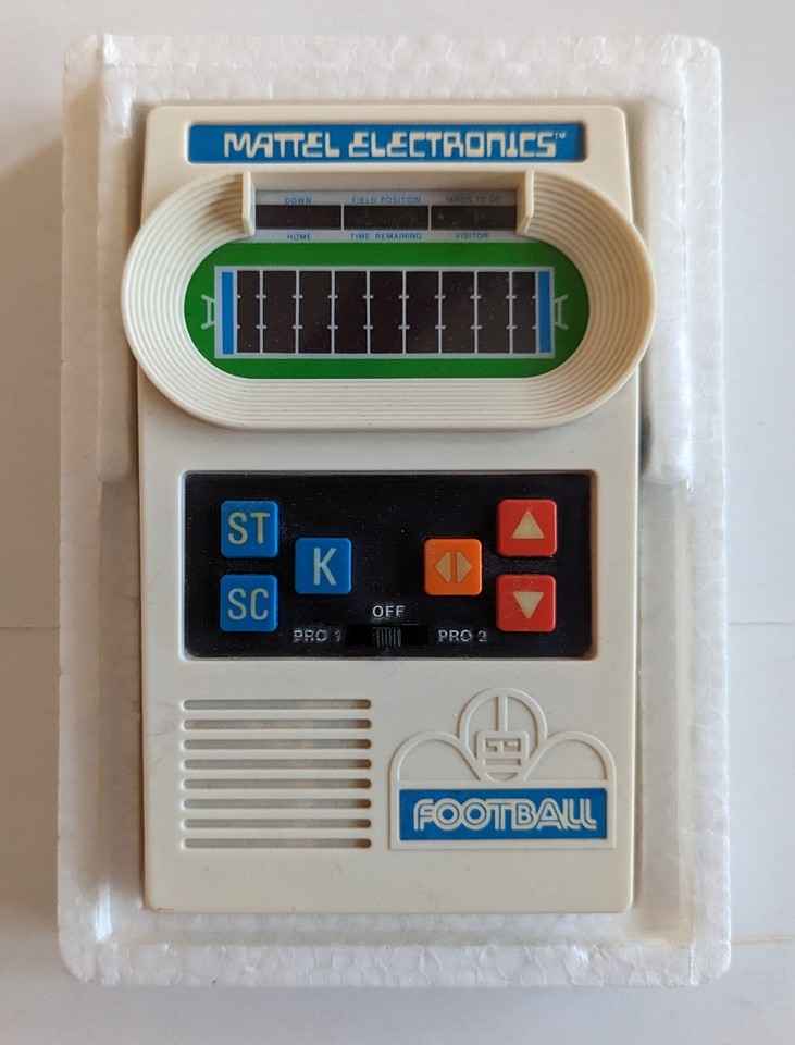Original 1977 Mattel Electronic Football w/ Box Insert and Instructions ...