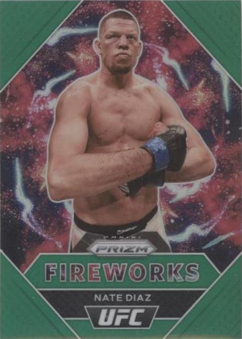 2021 Panini Prizm UFC - Fireworks Nate Diaz #17 Green Prizm for sale ...
