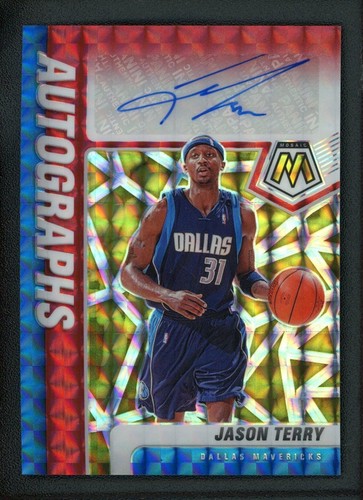 2020-21 JASON TERRY AUTO PANINI MOSAIC RED BLUE YELLOW AUTOGRAPHS | eBay