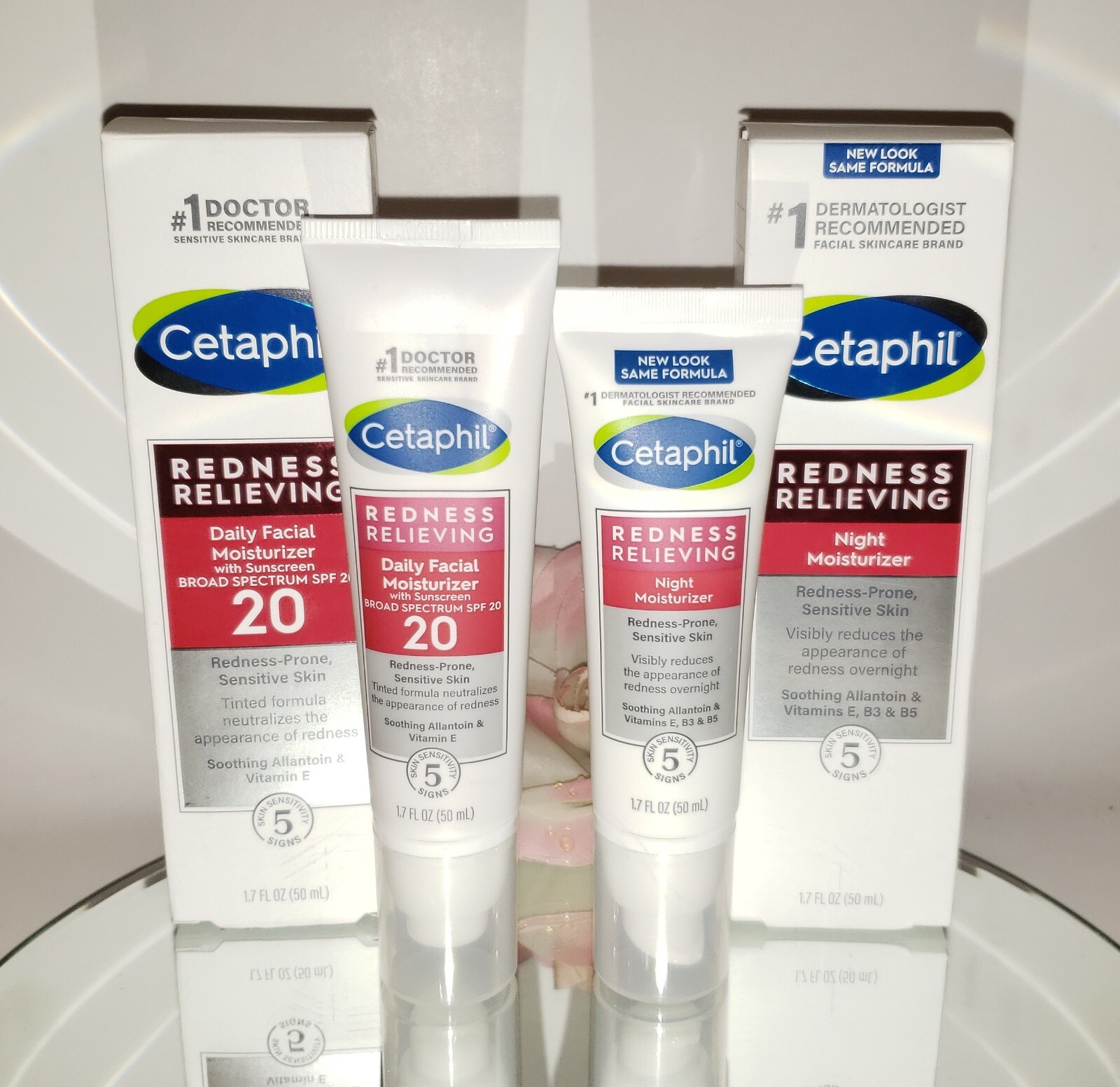 Cetaphil Redness Relieving Daily Facial SPF 20 or Night Moisturizer 1 ...
