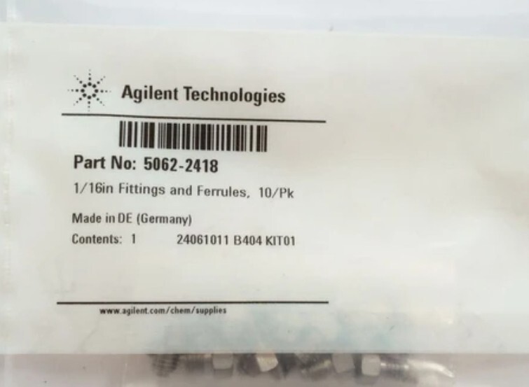 10/pk New Agilent 5062-2418 1/16 Fittings & Ferrules | eBay