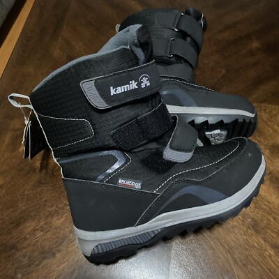 Kamik Big Kids’ Chinook Hi, Black Waterproof Winter Boots, Size 2 | eBay